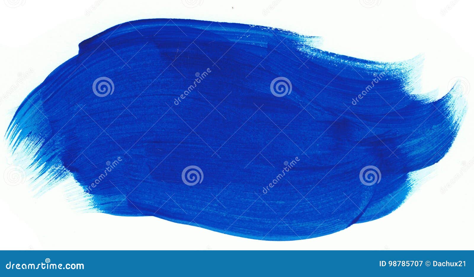 A Blue Paint Dab on a White Paper. Stock Image - Image of background ...