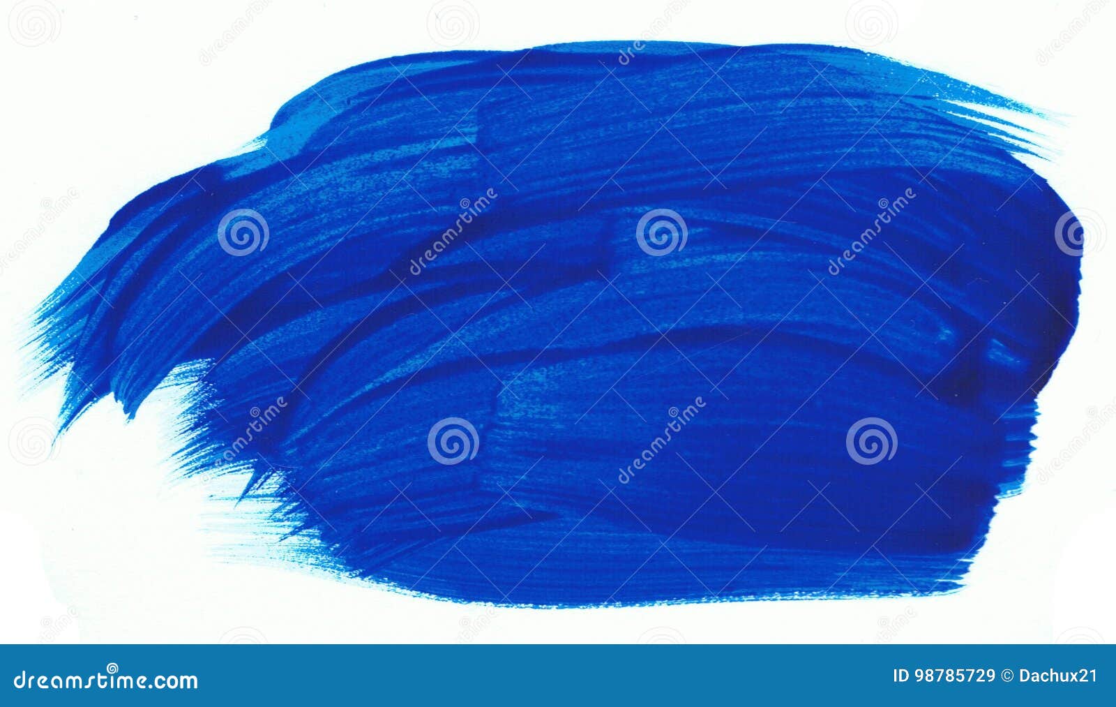A Blue Paint Dab on a White Paper. Stock Image - Image of watercolor ...
