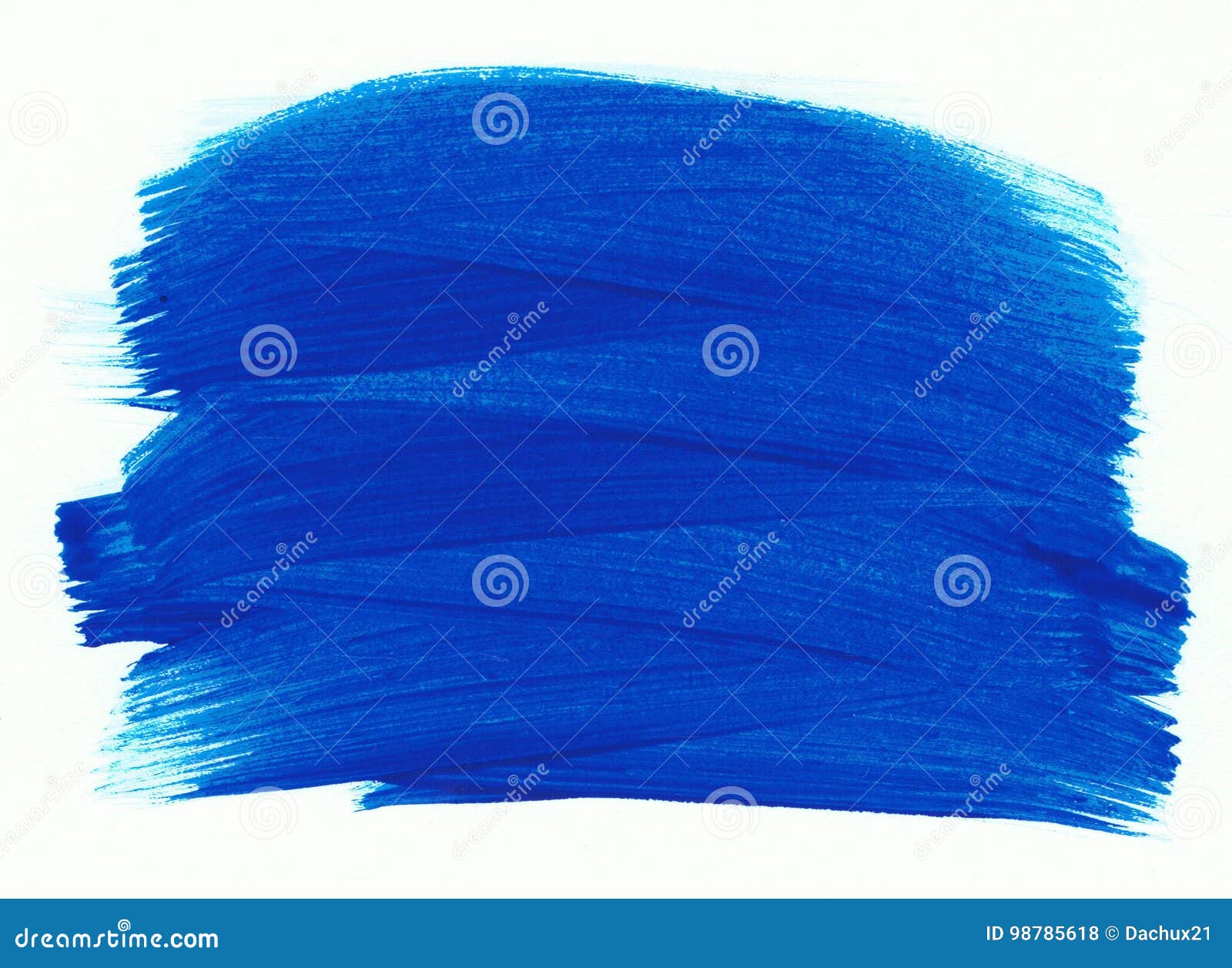 A Blue Paint Dab on a White Paper. Stock Photo - Image of concept ...
