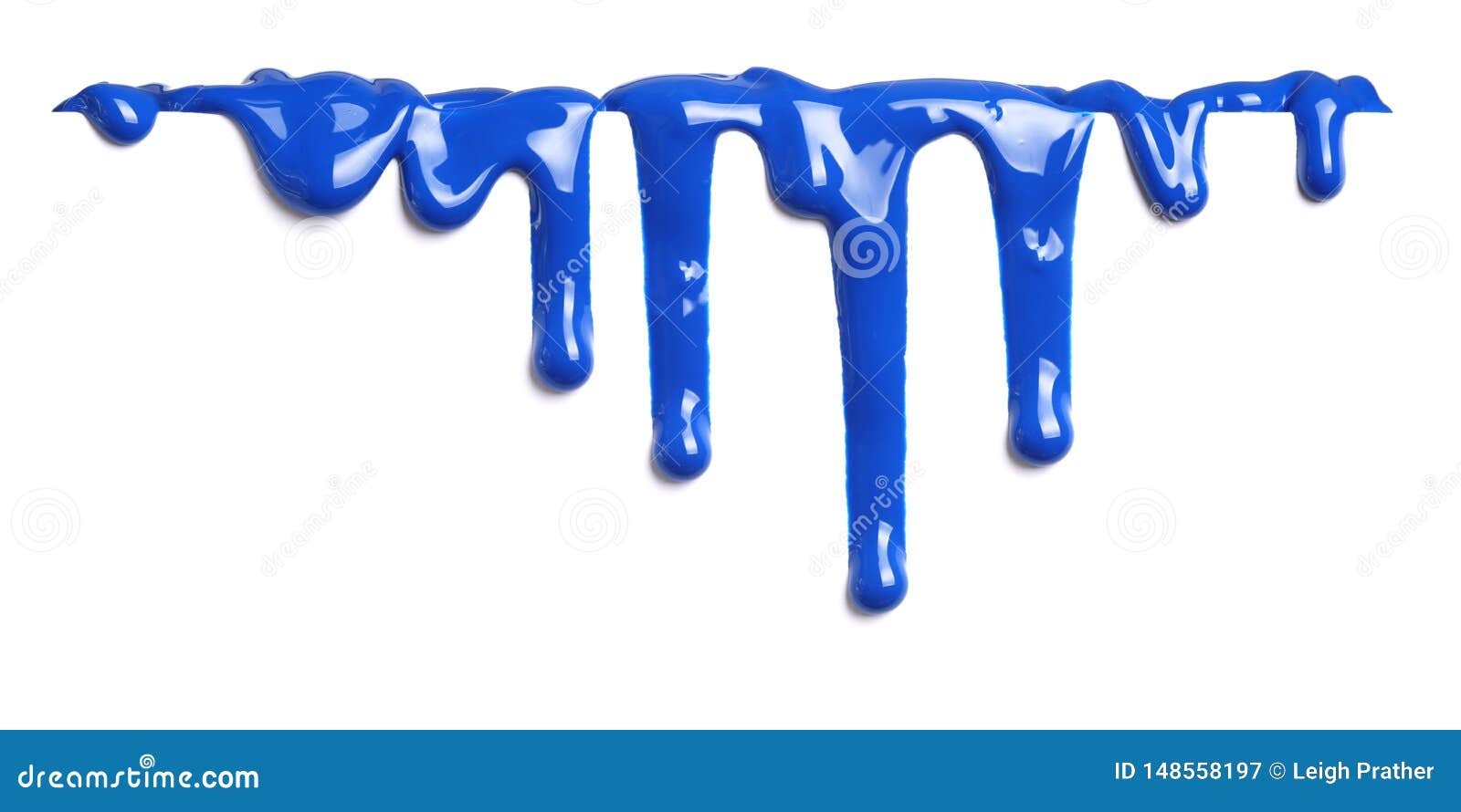 Blue Paint Dripping Isolated Stock Illustration - Illustration of ...