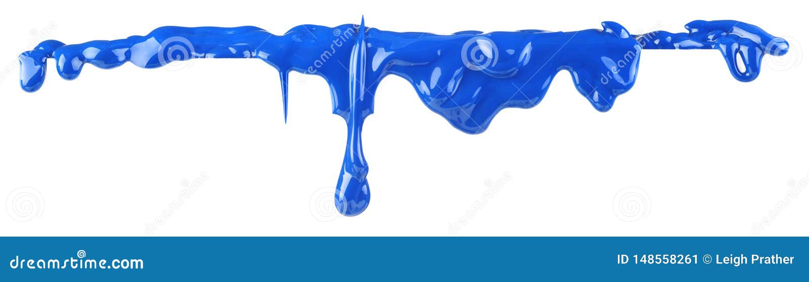 Blue Paint Dripping Isolated Stock Illustration - Illustration of ...