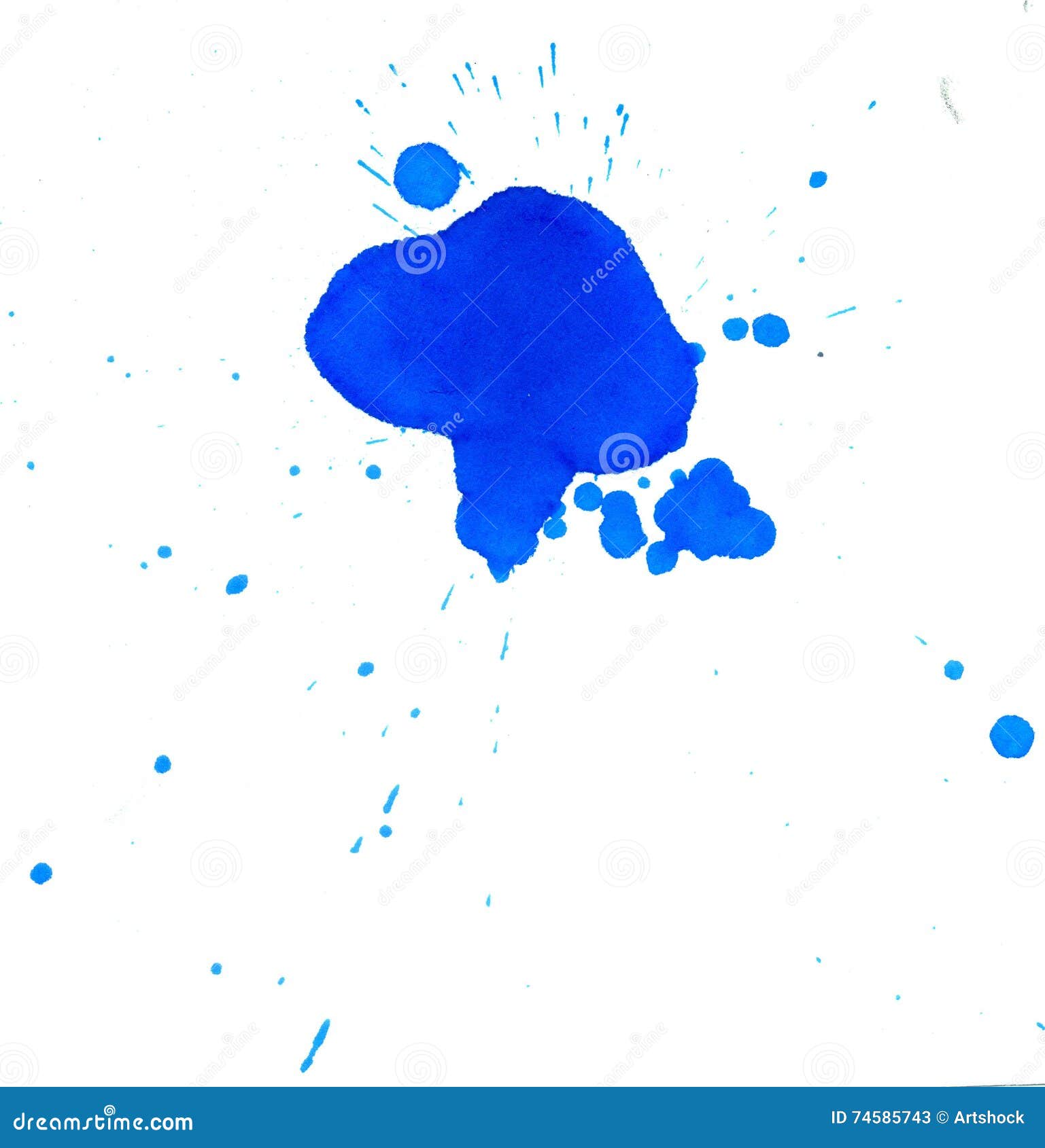 Blue Paint Drips stock illustration. Illustration of stain - 74585743