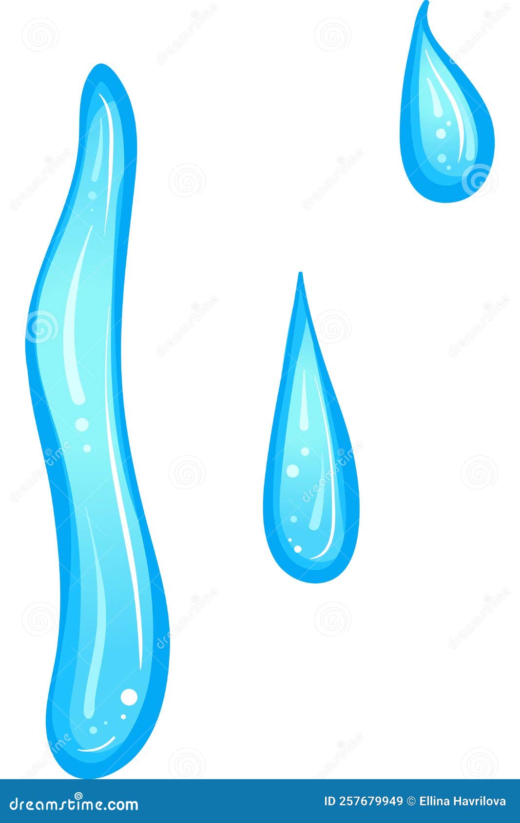 Blue paint drops stock vector. Illustration of decoration - 257679949