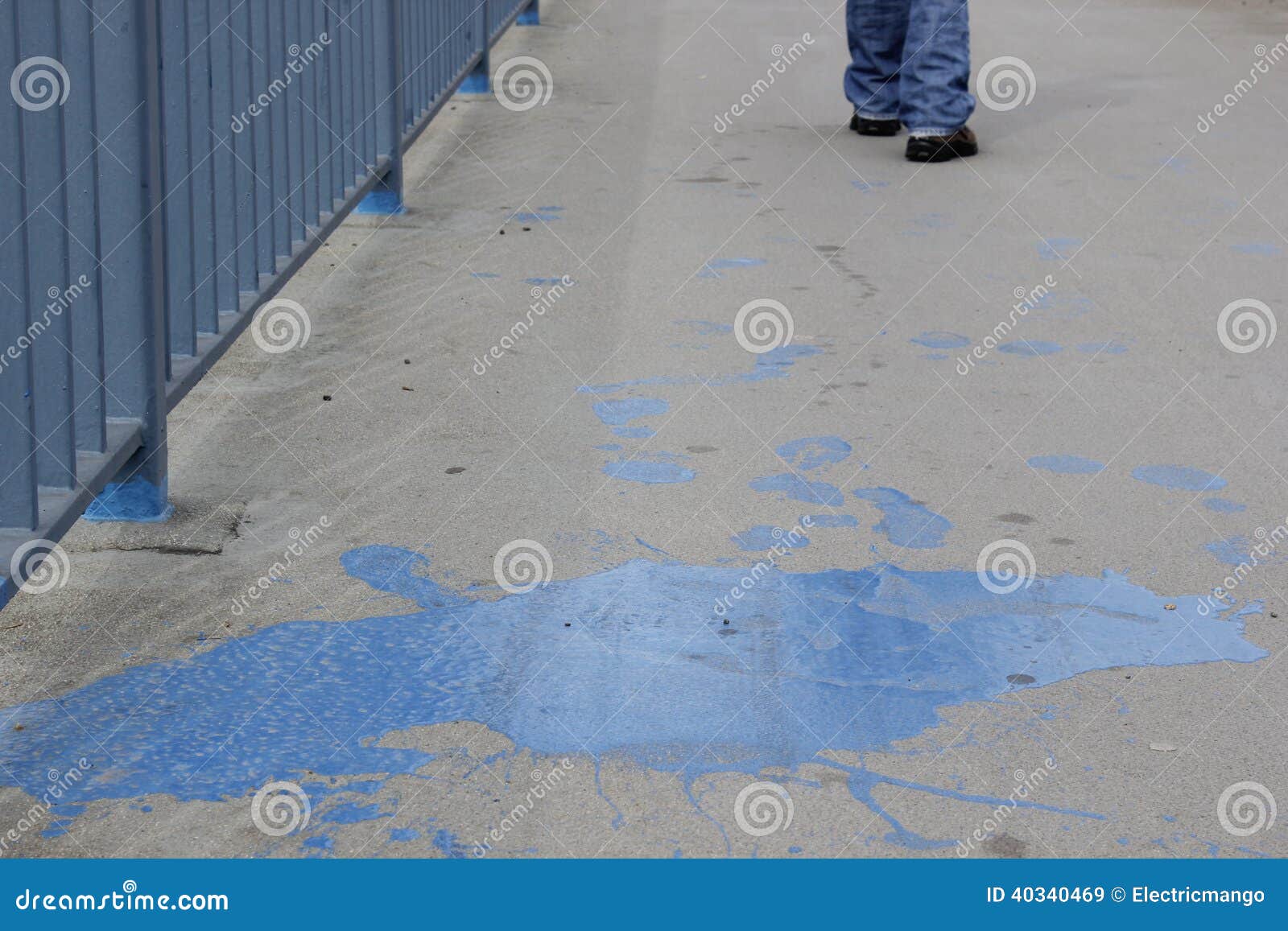 Blue paint stock image. Image of color, paint, feet, walk - 40340469