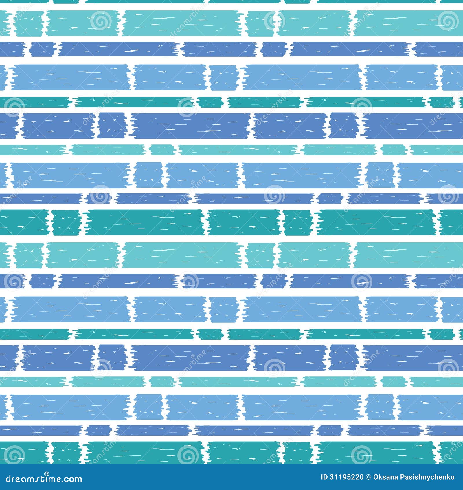 Blue Paint Horizontal Stripes Seamless Pattern Stock Vector ...