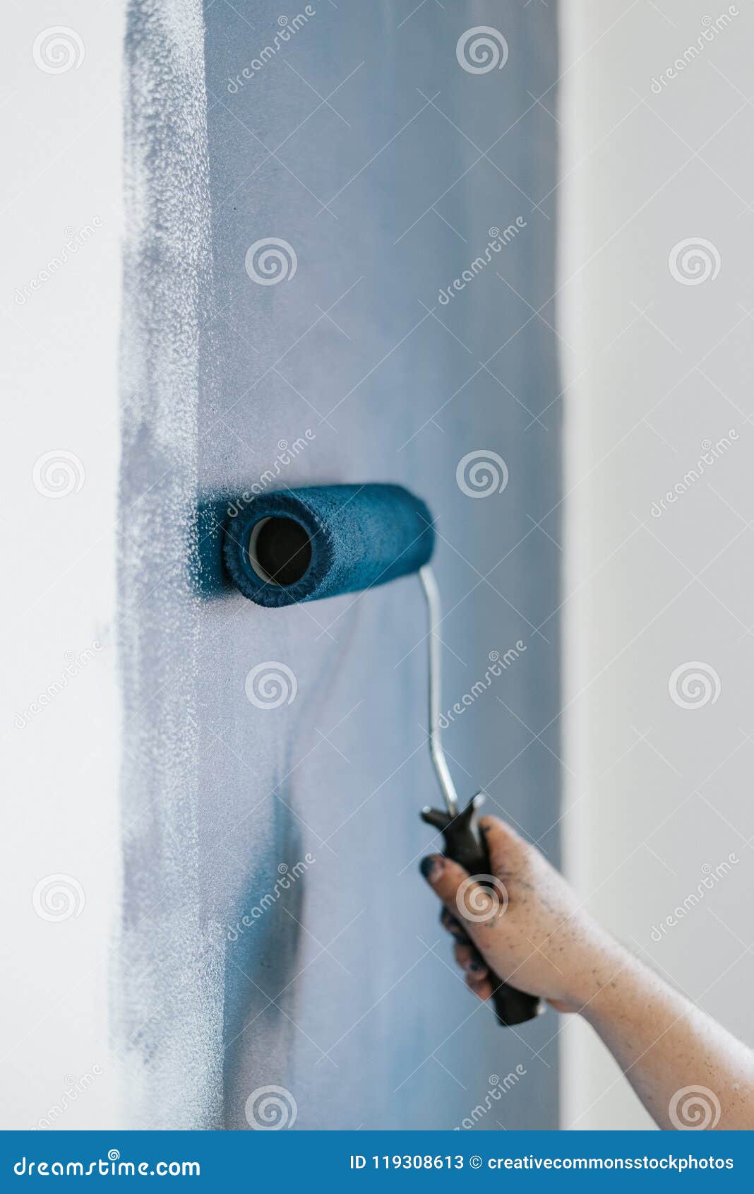 Blue Paint Roller Picture. Image: 119308613