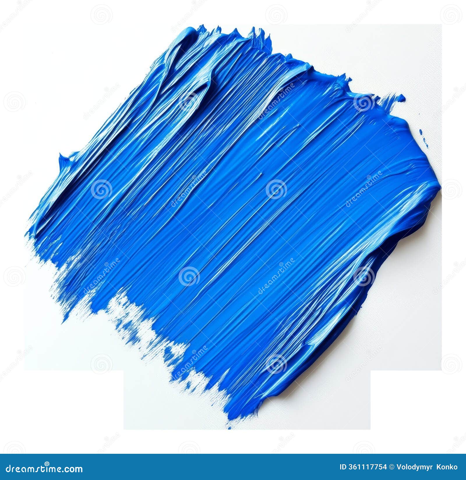 Blue Paint Smear on Transparent Background, Abstract Art Concept Stock ...