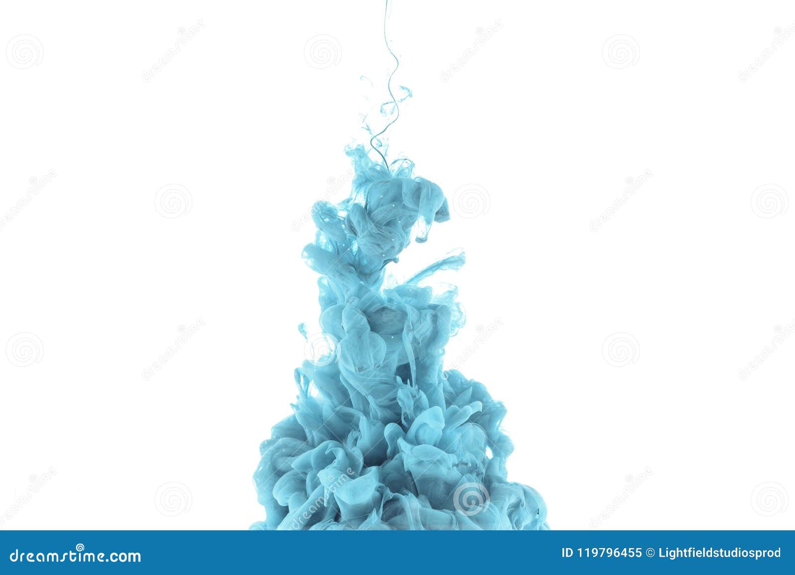 Blue paint splash isolated stock image. Image of flow - 119796455