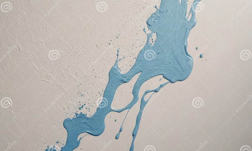 Blue Paint Splash on Wall with Copyspace Background Stock Illustration ...