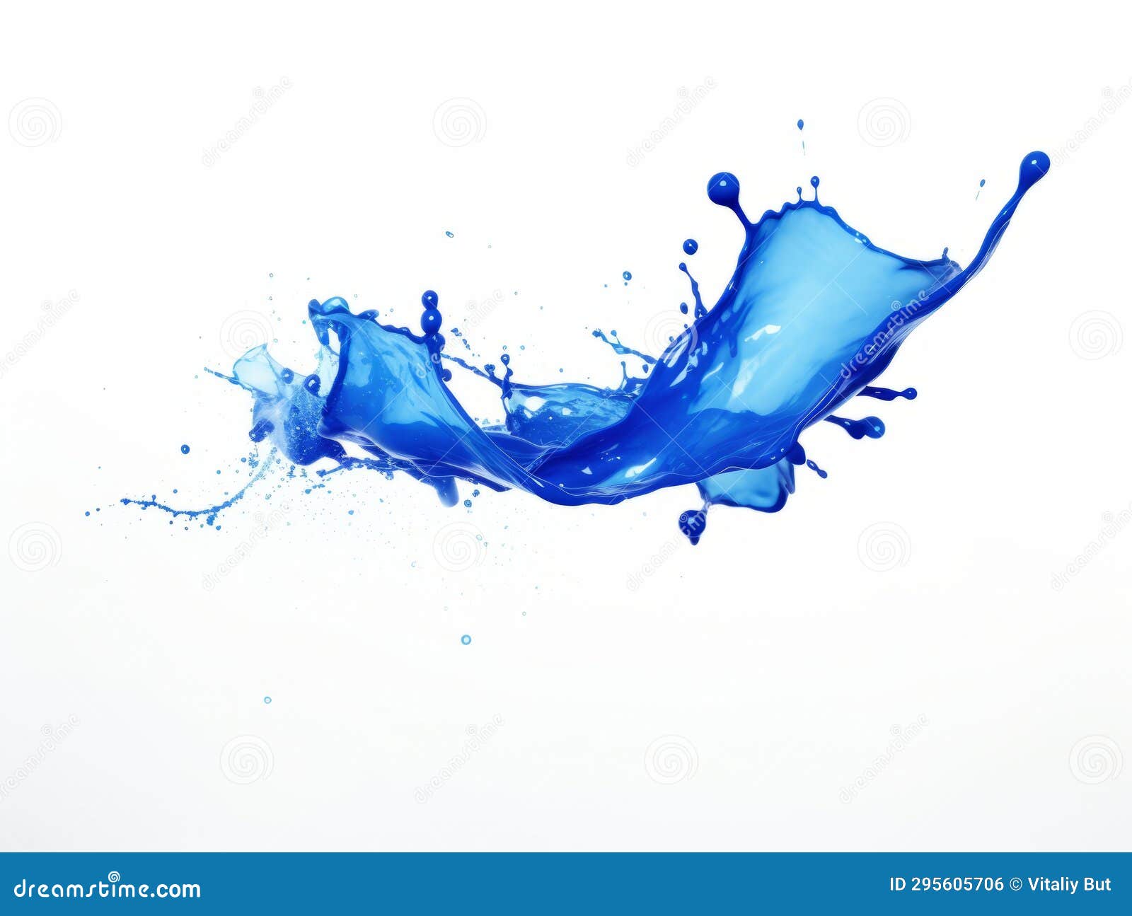 Blue Paint Splash on White Background Stock Illustration - Illustration ...