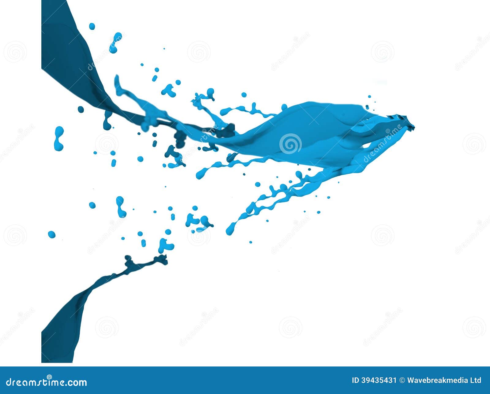 Blue Paint Splashes and Drops Stock Illustration - Illustration of ...