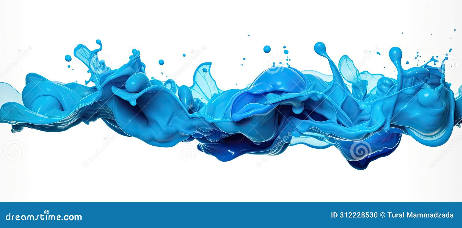 Blue Paint Splashes on White Background Stock Illustration ...