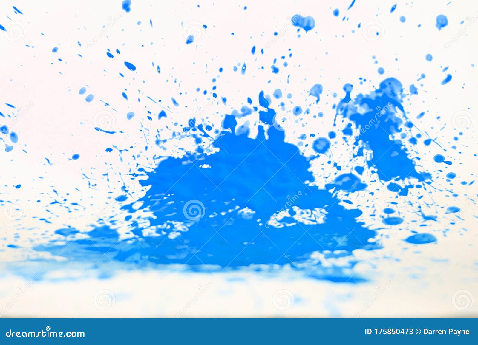 Blue Paint Splat on a White Back Ground. Stock Illustration ...