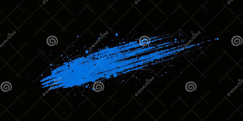 A Blue Paint Splatter on a Black Background Stock Illustration ...
