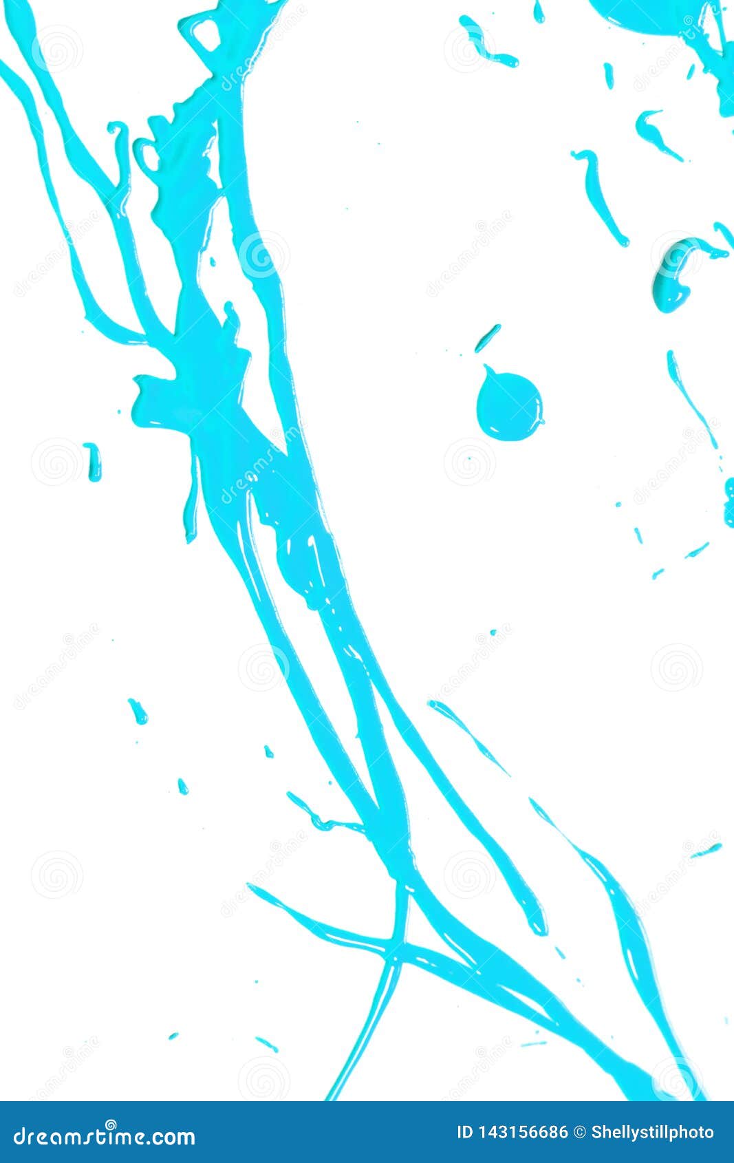 Blue Paint Splatters and Spots for Background Stock Photo - Image of ...