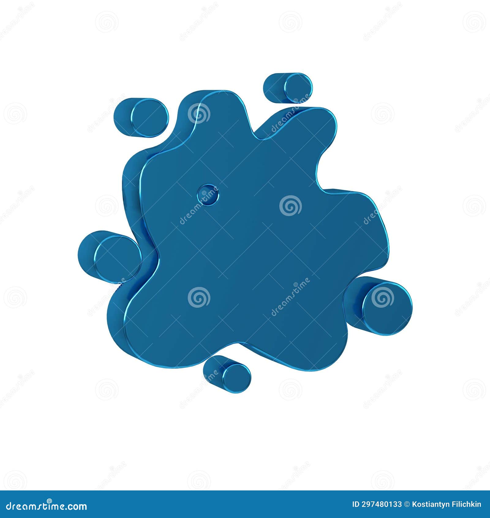 Blue Paint Spray Icon Isolated on Transparent Background. Stock ...