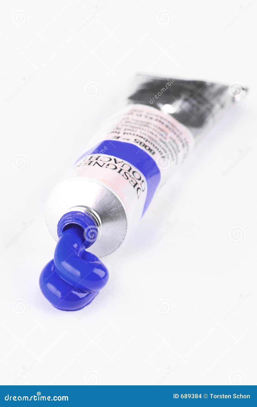 Blue paint tube stock photo. Image of colors, school, design - 689384
