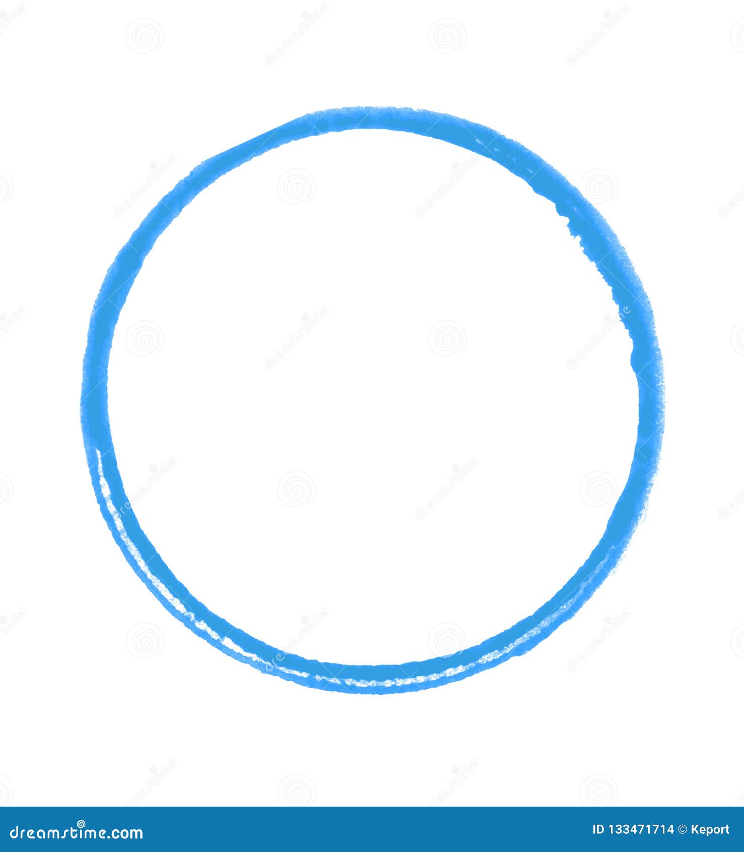 Blue painted brush circle stock illustration. Illustration of shape ...