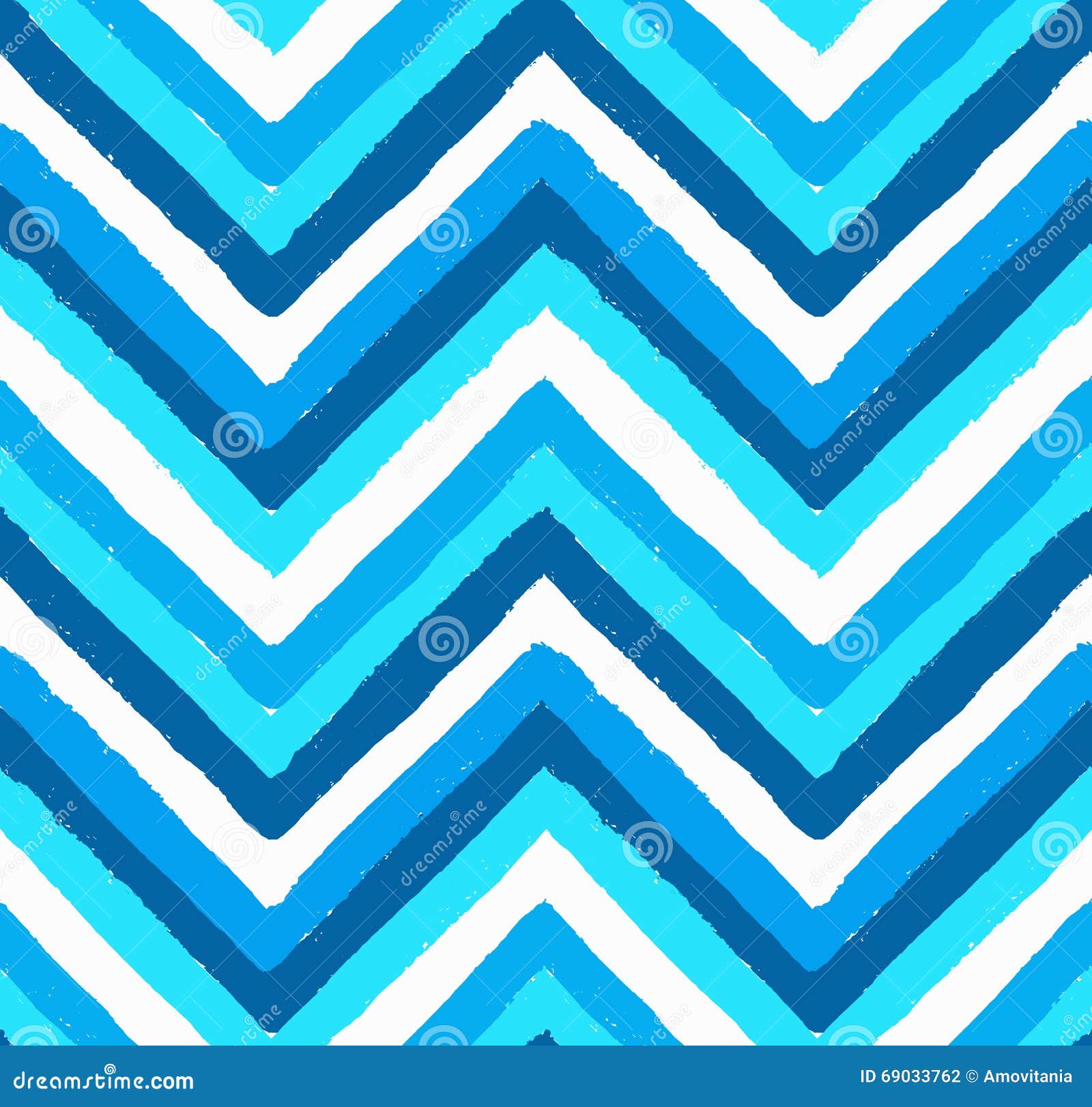 Blue Painted Chevron Pattern Stock Vector - Illustration of grunge ...