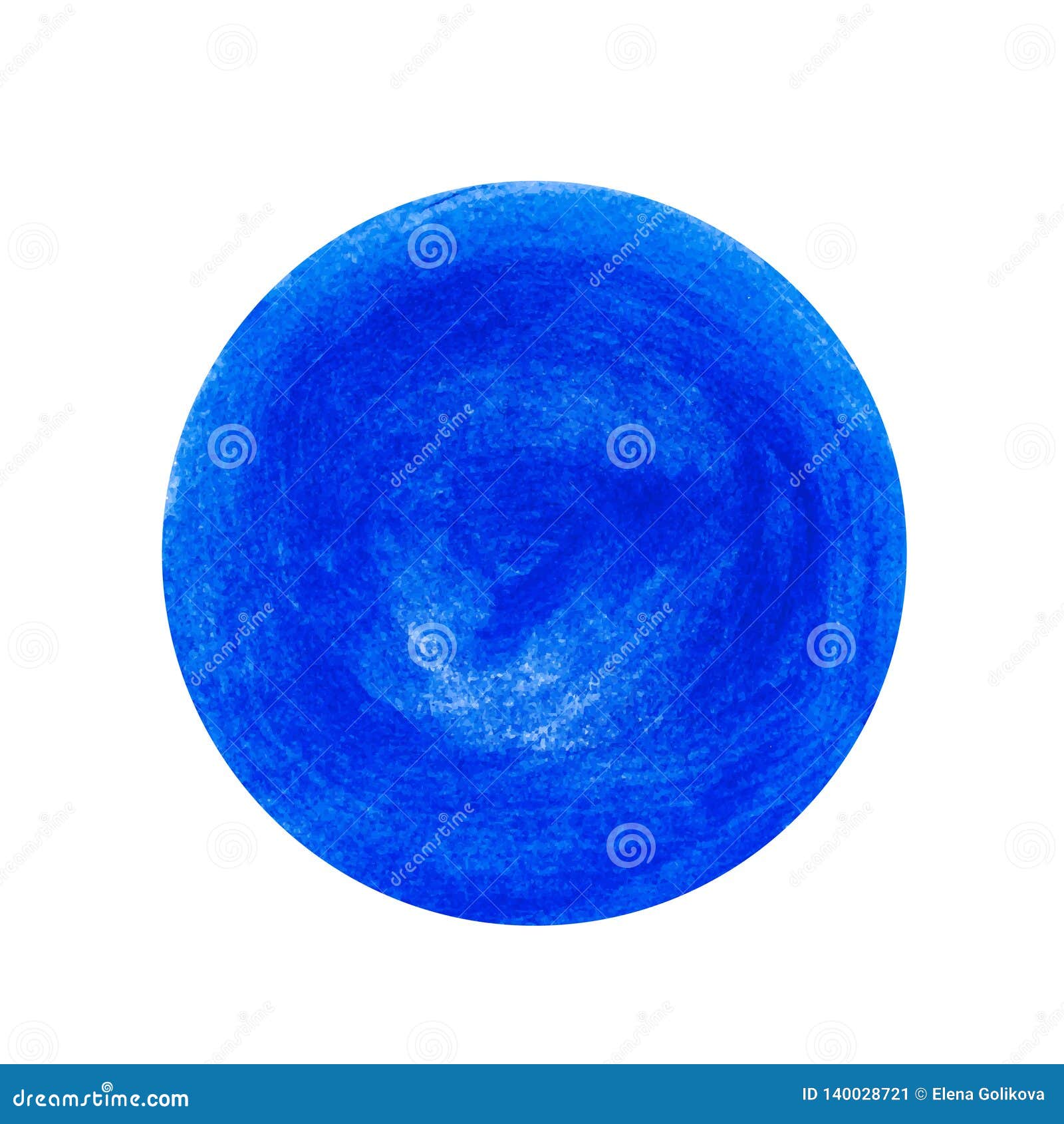 Blue Painted Circle. Vector Illustration Stock Vector - Illustration of ...