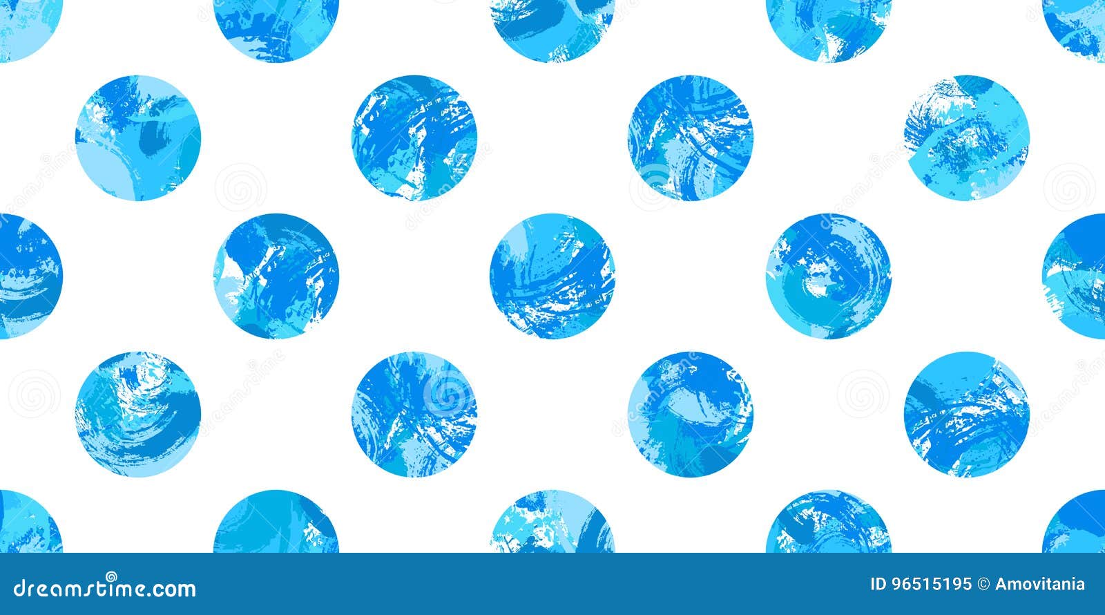 Blue Painted Dots Pattern stock vector. Illustration of splash - 96515195