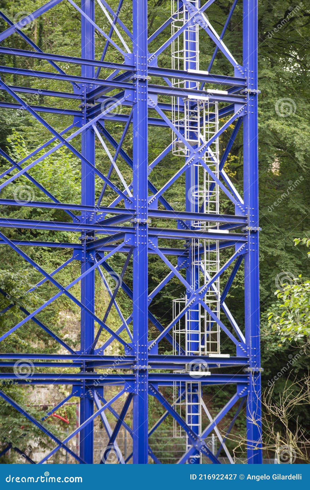 Huge Metallic Structure of a Temporary Bridge Stock Image - Image of ...