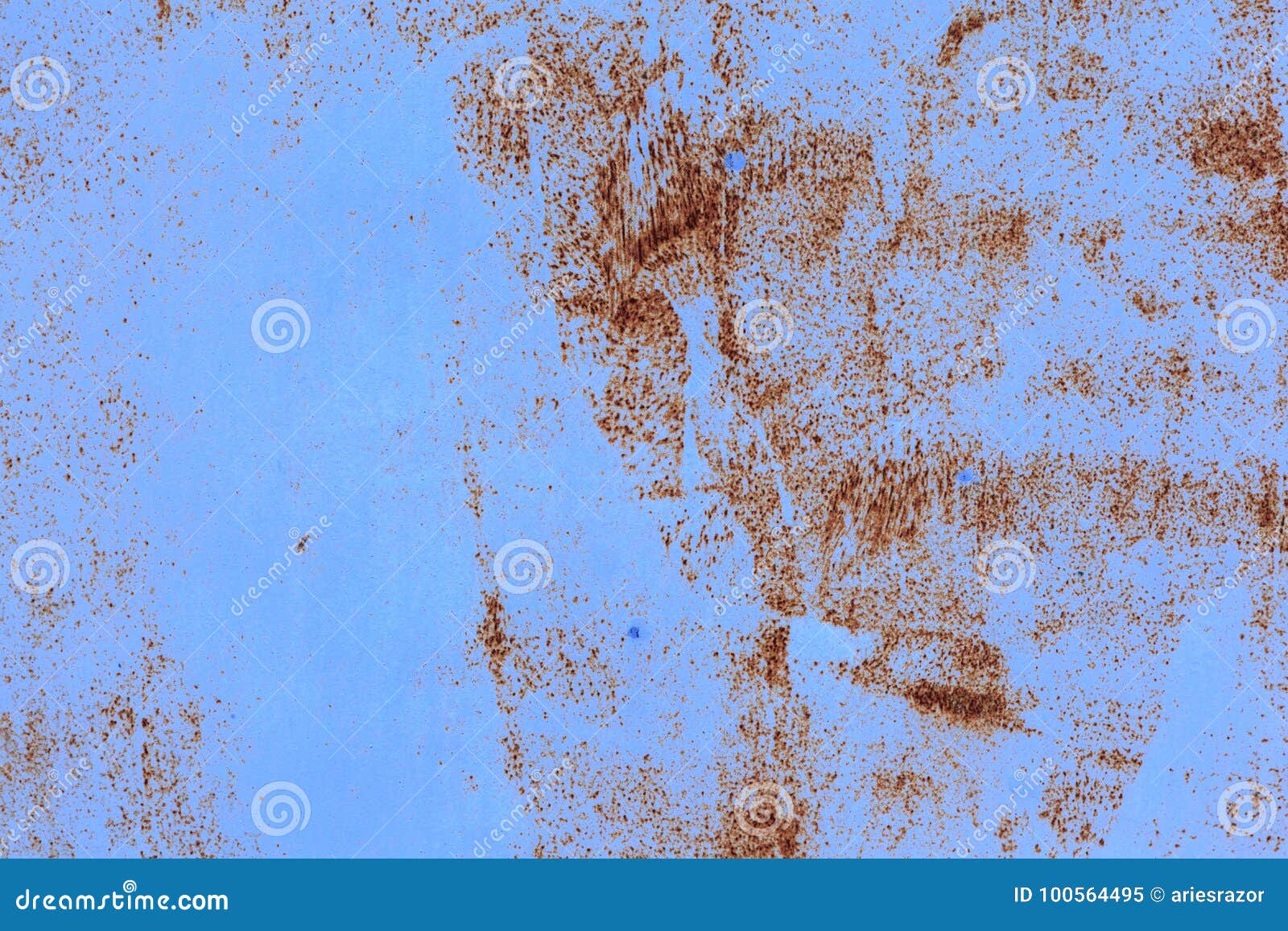 Blue Painted Metal Background with Streaks of Rust for Creativity ...