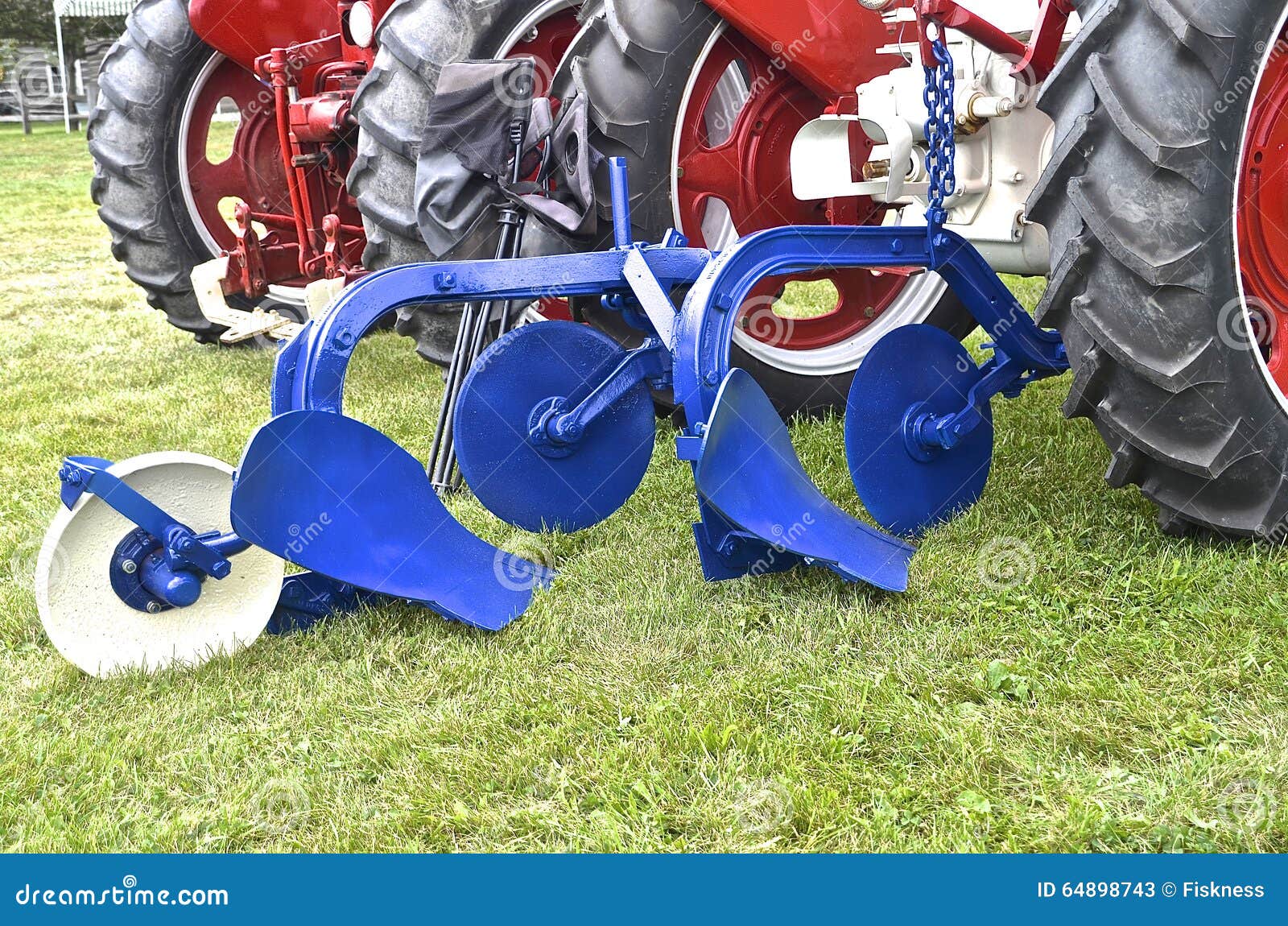 Blue painted plow editorial stock photo. Image of farming - 64898743