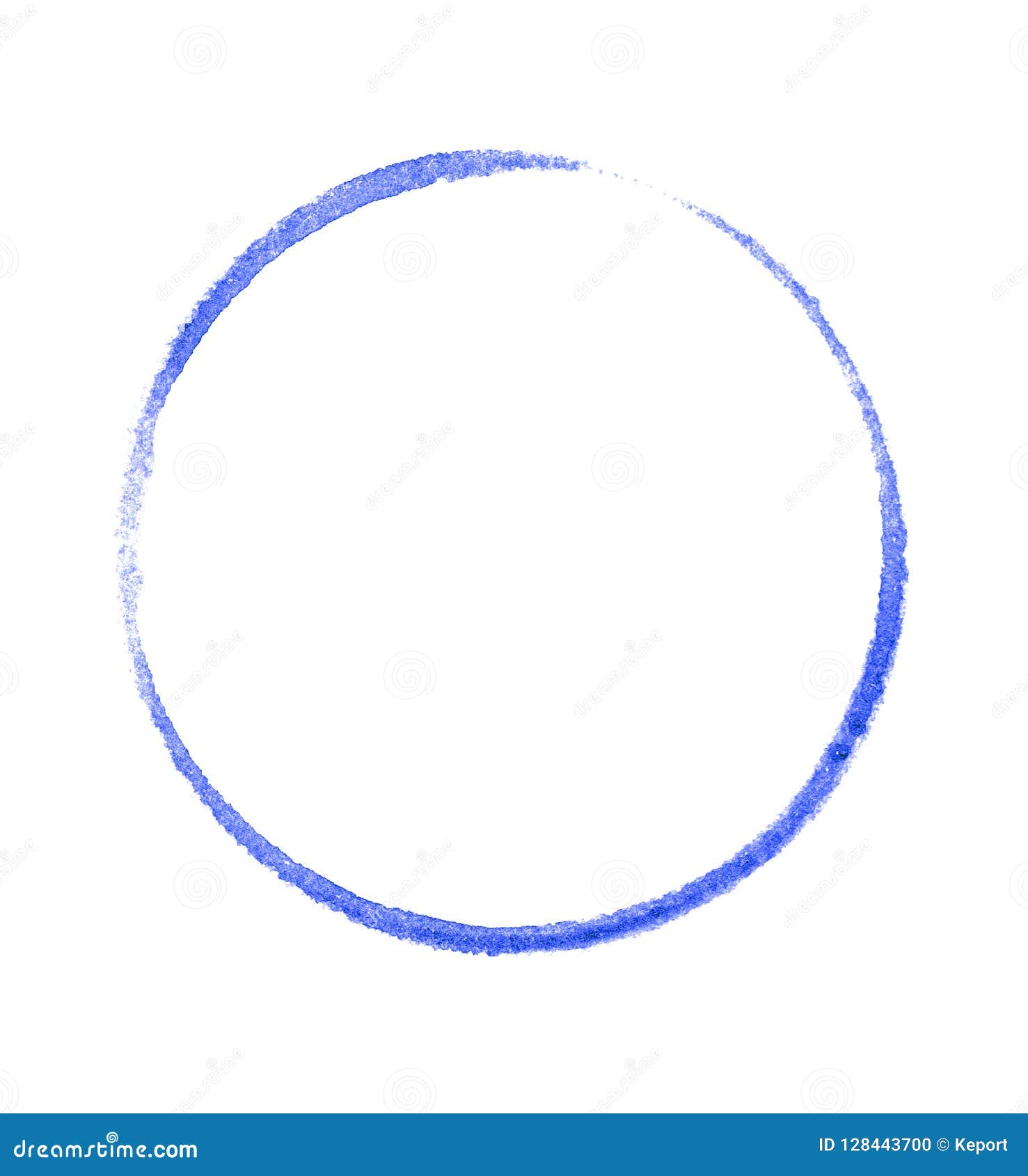 Blue painted ring on white stock illustration. Illustration of round ...