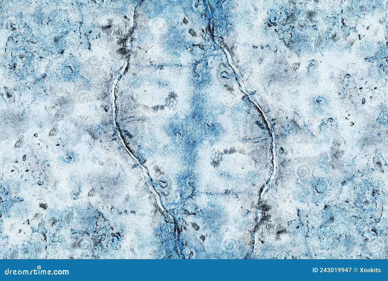 Blue Painted Rustic Stone Wall Surface with Cracks for Texture ...