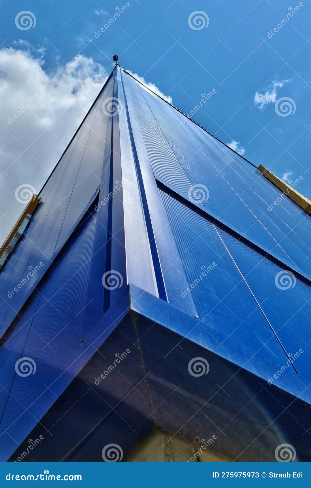 Blue Painted Steel Sheet Frame Editorial Stock Photo - Image of steel ...