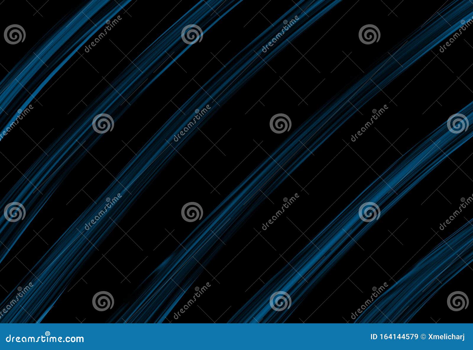 Blue Painted Stripes on Black Background Stock Illustration ...