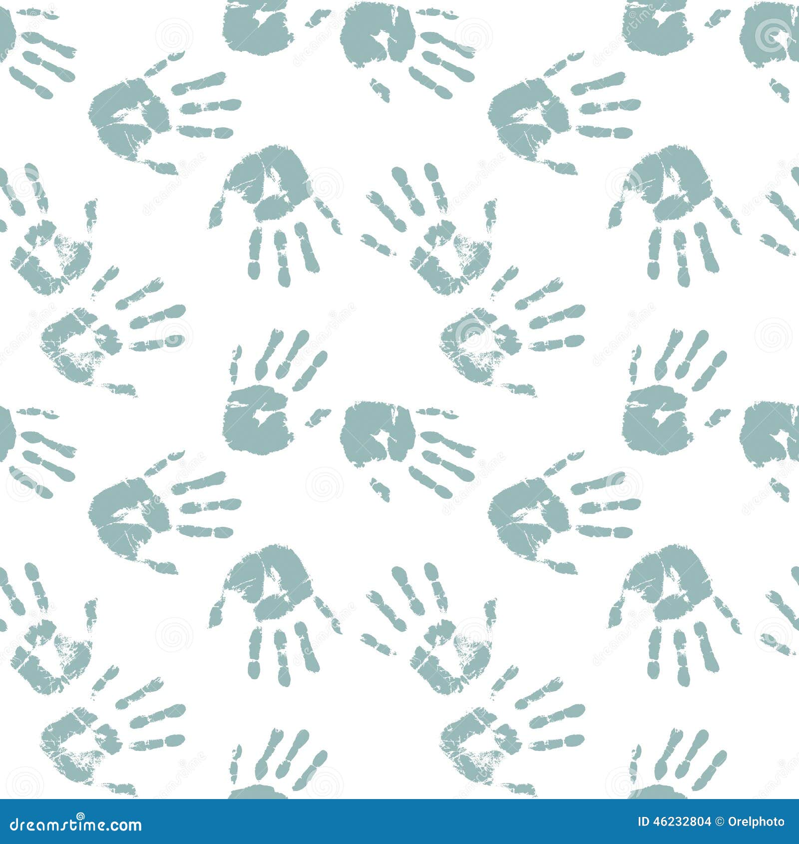Blue Palm Prints. Seamless Background Stock Vector - Illustration of ...