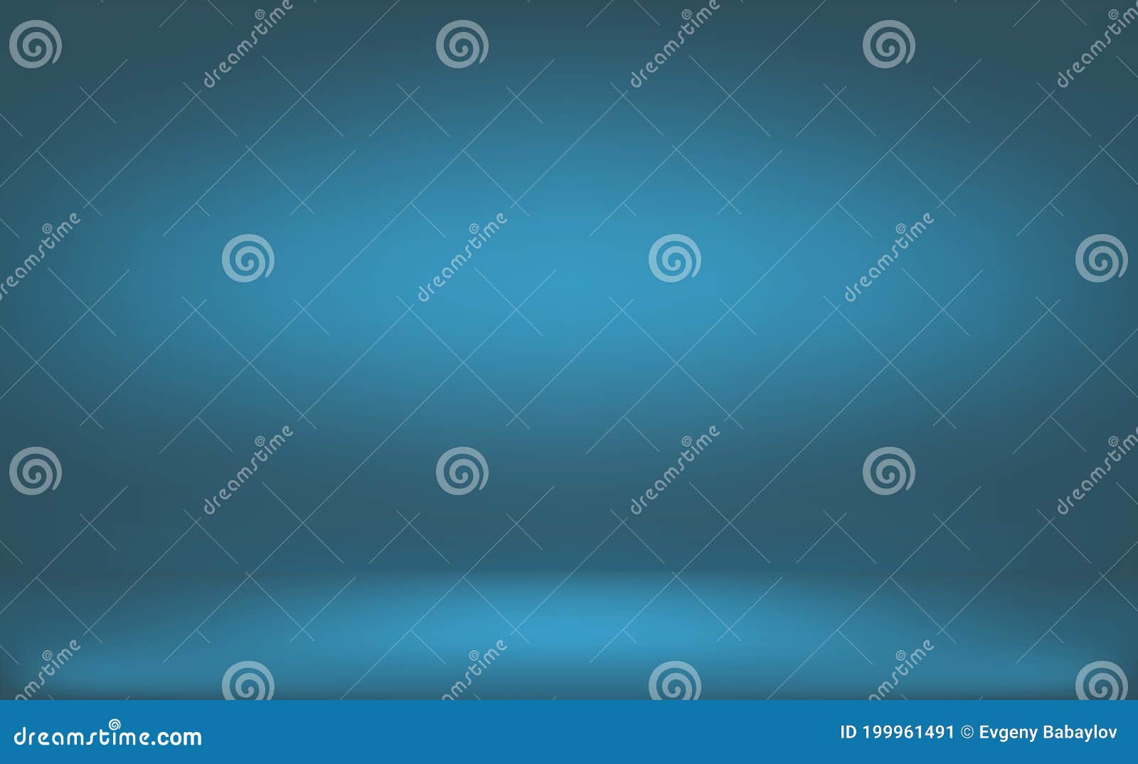 Blue Panoramic Studio Background with White Glow Stock Illustration ...