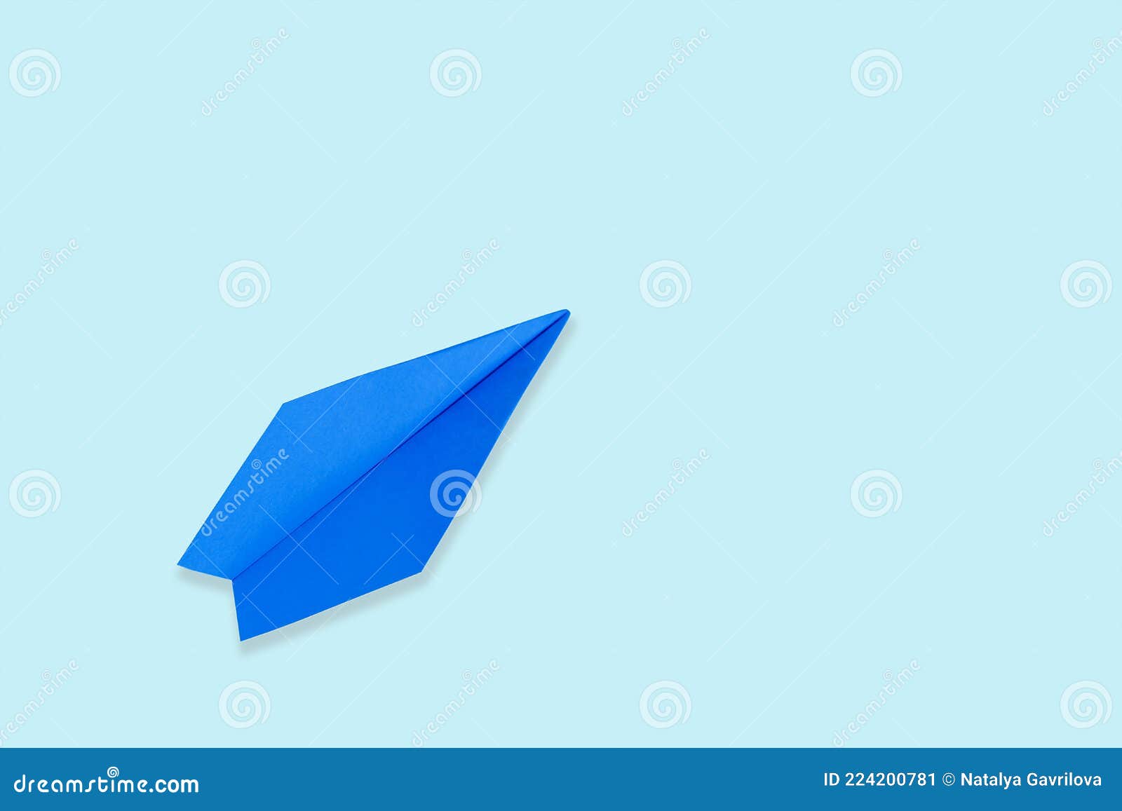 Blue Paper Airplane, on a Blue Background Stock Image - Image of ...