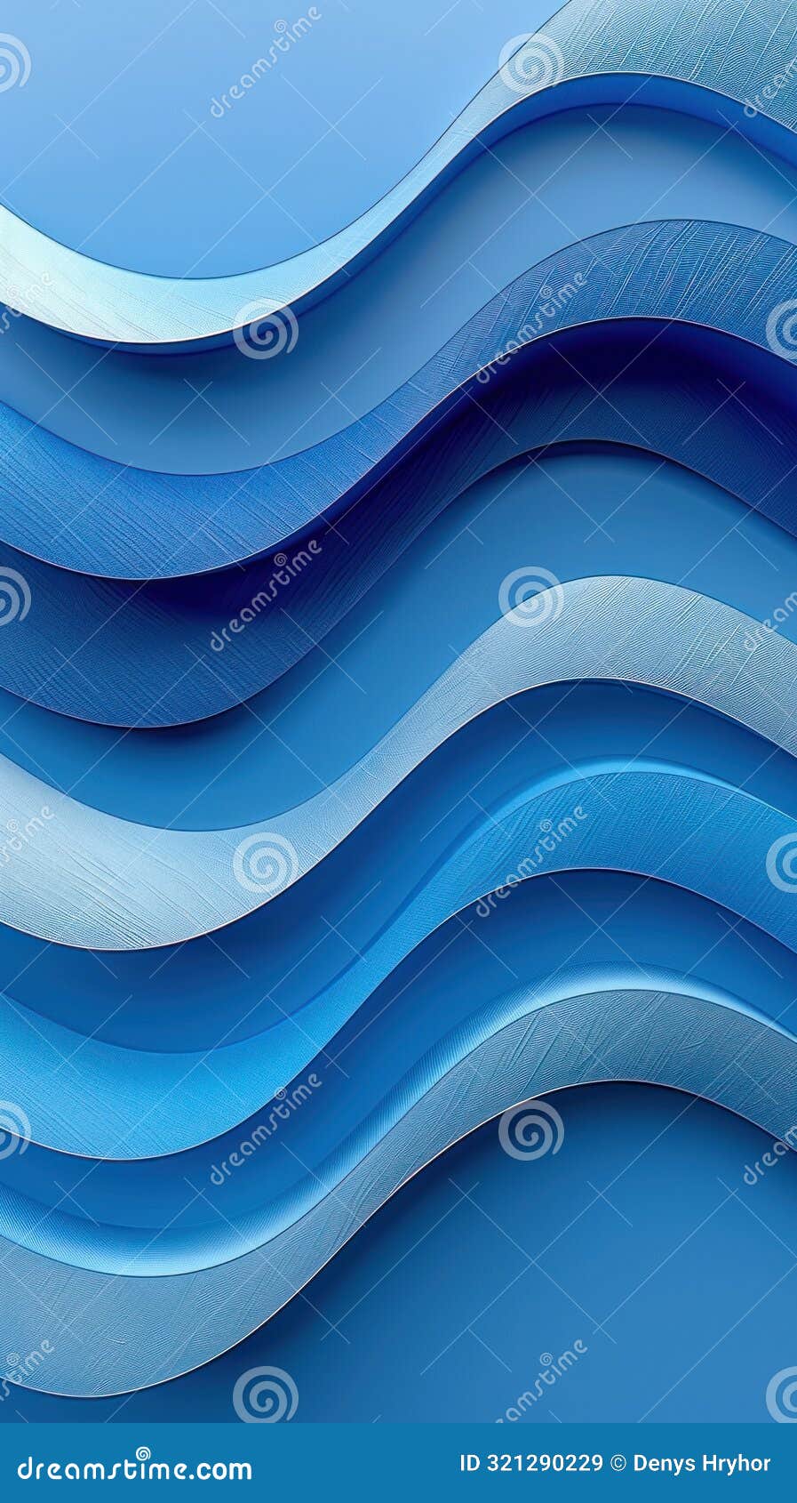 A Blue Paper Background Featuring Abstract Wavy Shapes Creating a ...