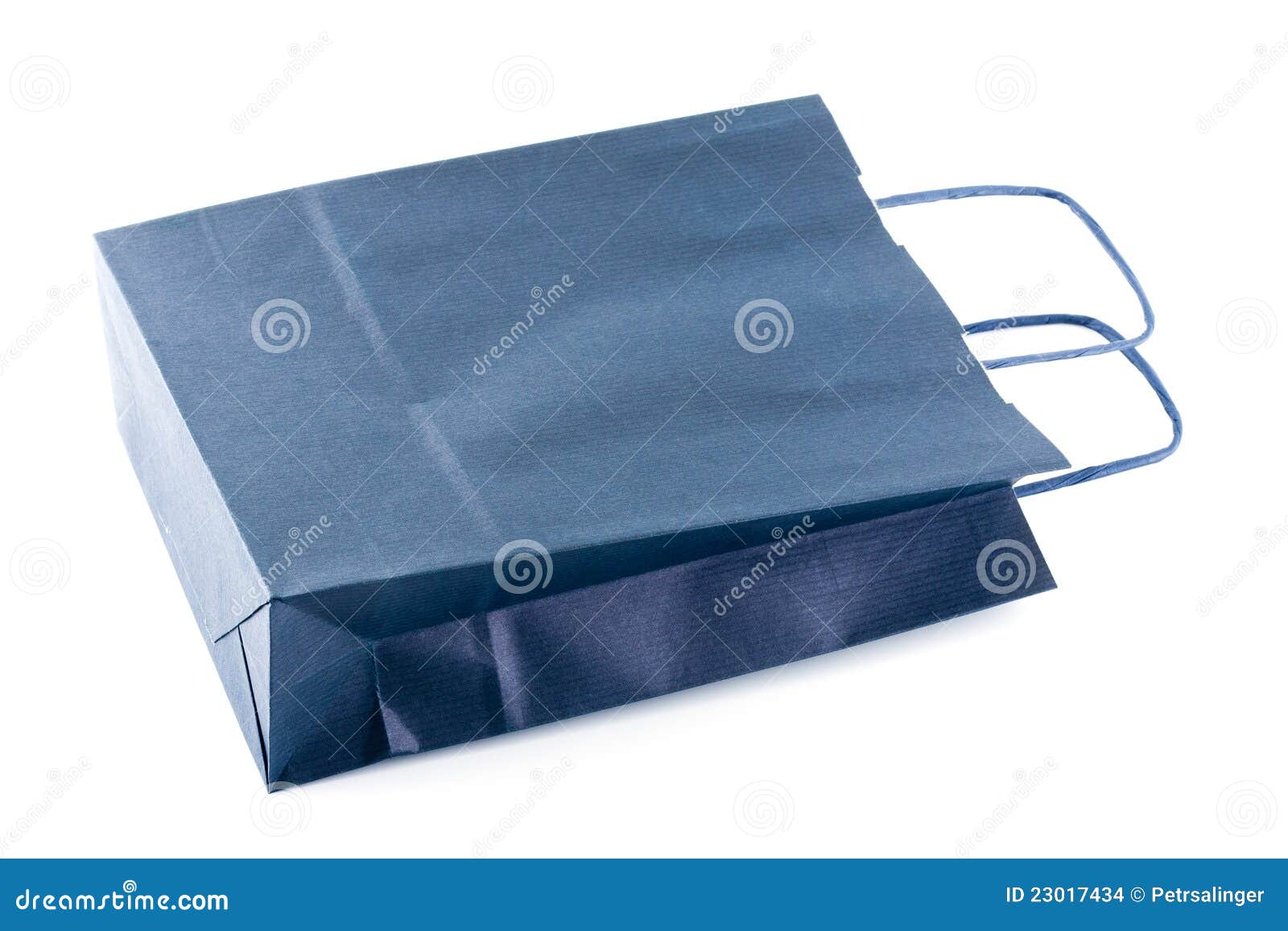 A blue paper bag stock photo. Image of blank, purchase - 23017434