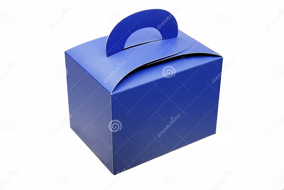 Blue paper box stock image. Image of takeaway, storage - 20113385