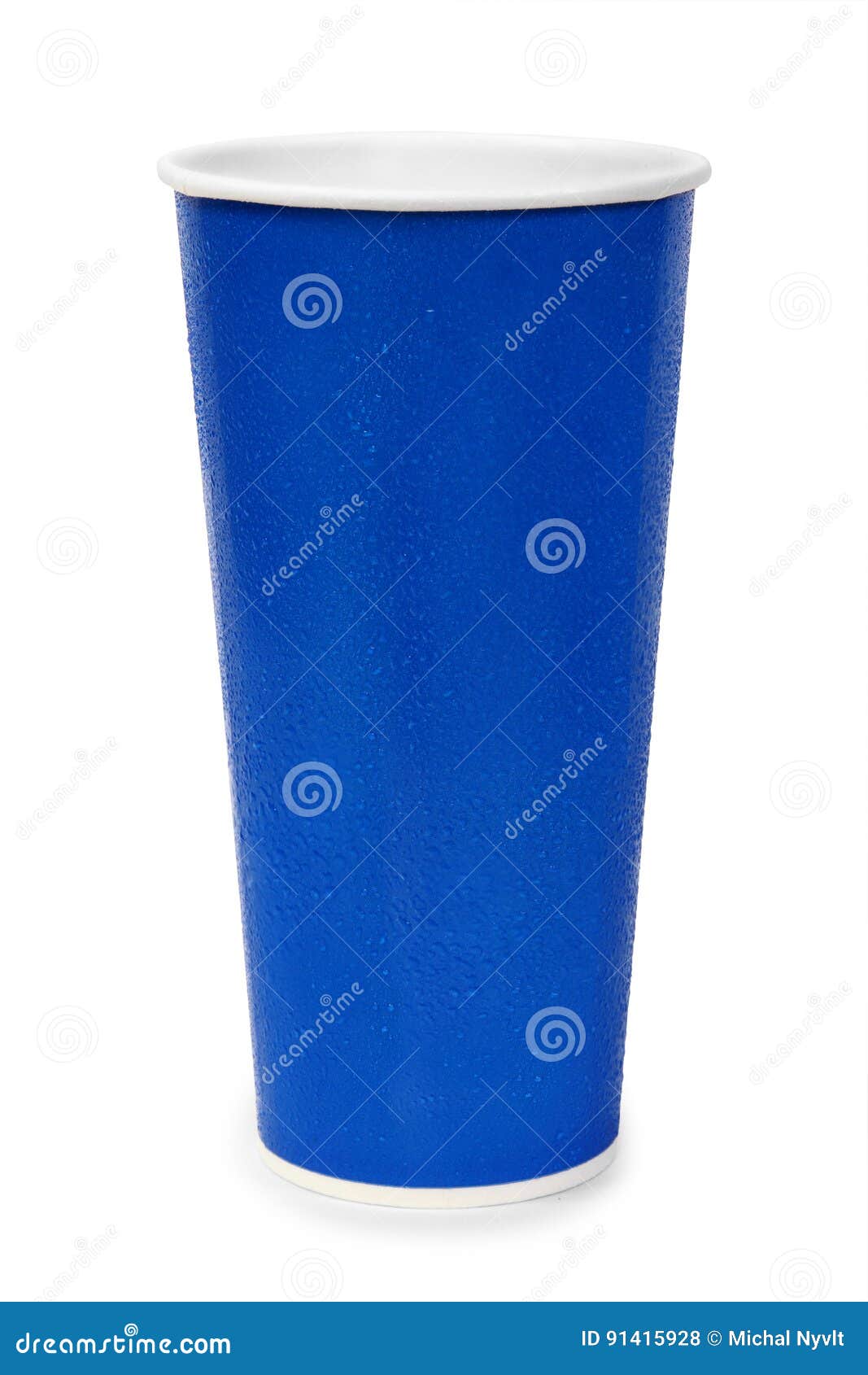Blue paper cup stock photo. Image of copy, cola, drinking - 91415928