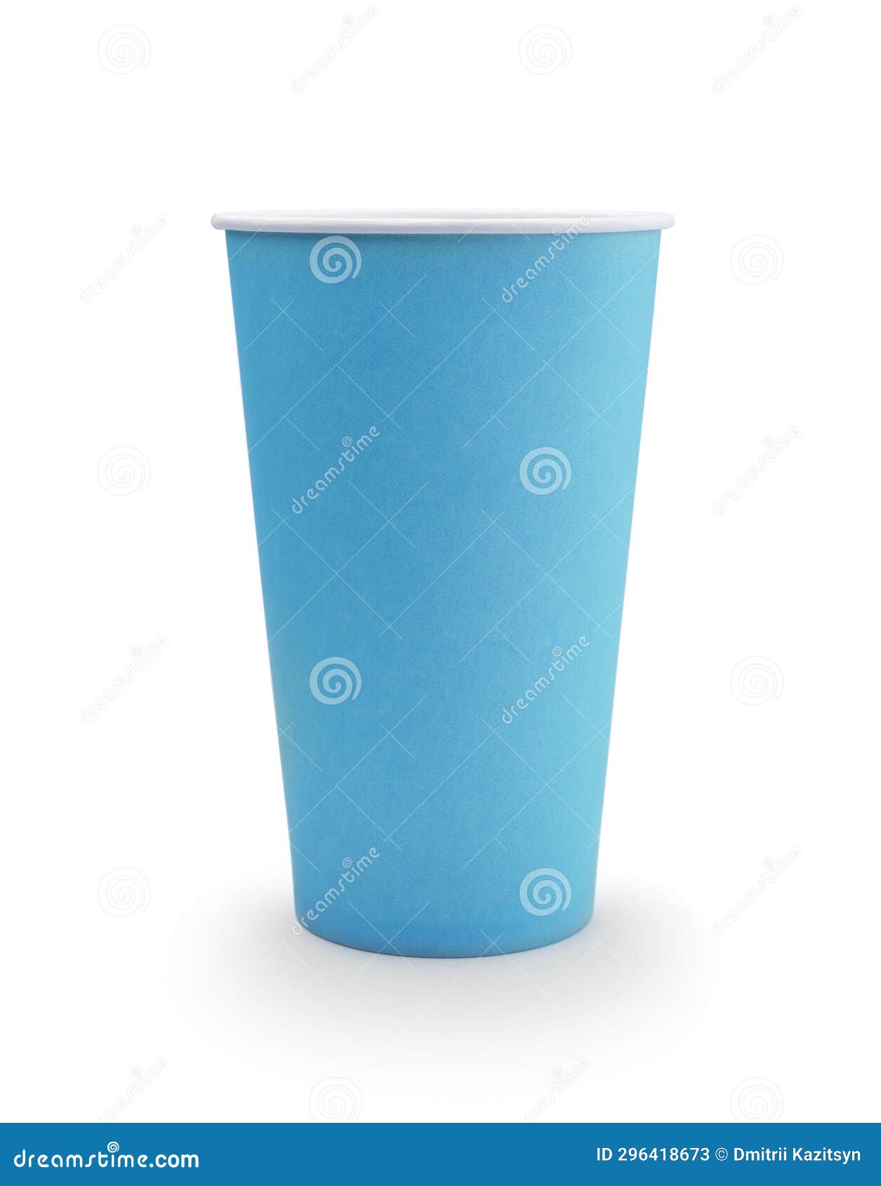 Blue Paper Disposable Cup Isolated Stock Image - Image of mockup, white ...