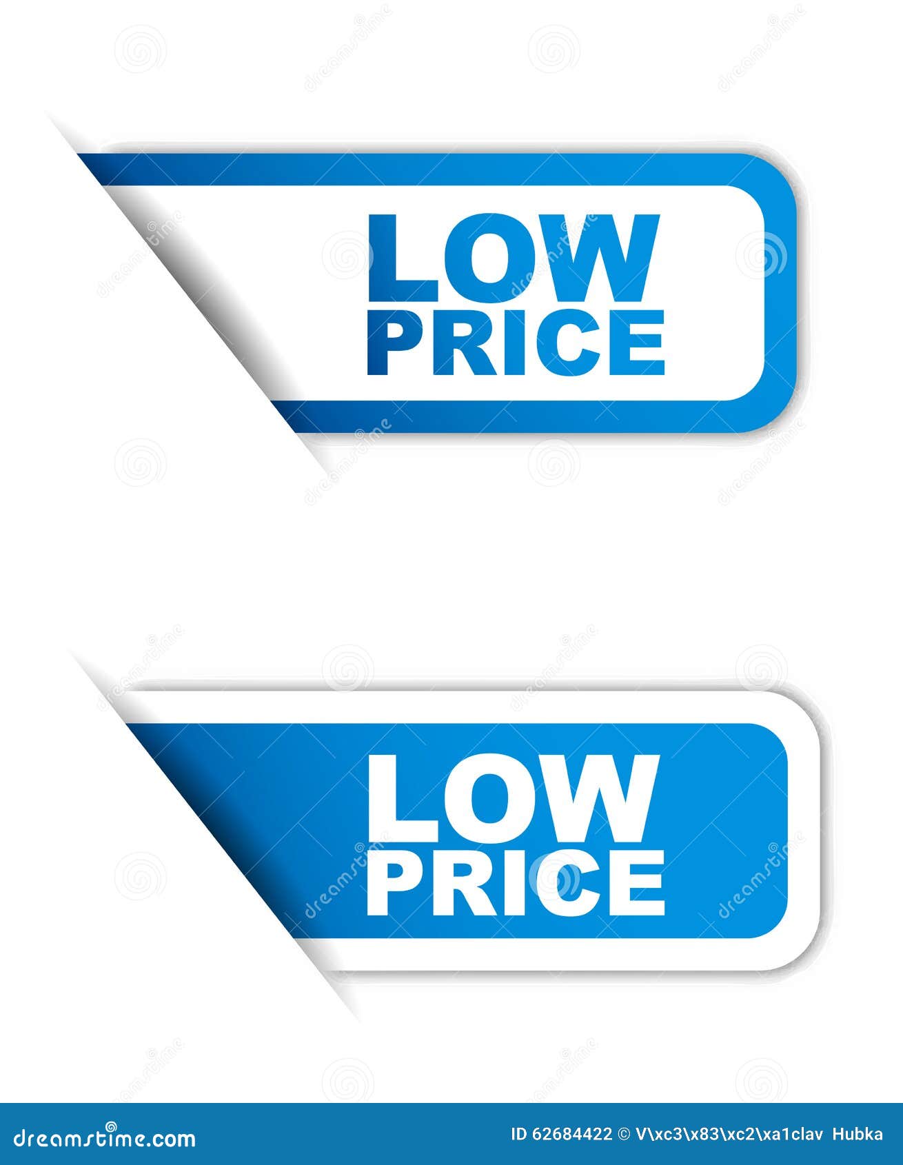 Blue Paper Element Sticker Low Price in Two Variant Stock Vector ...