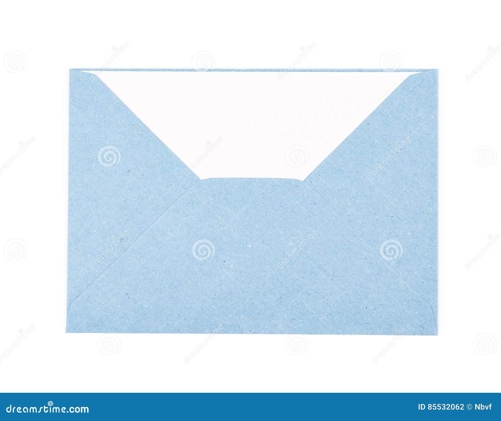 Blue Paper Envelope Isolated Stock Photo - Image of isolated, detail ...