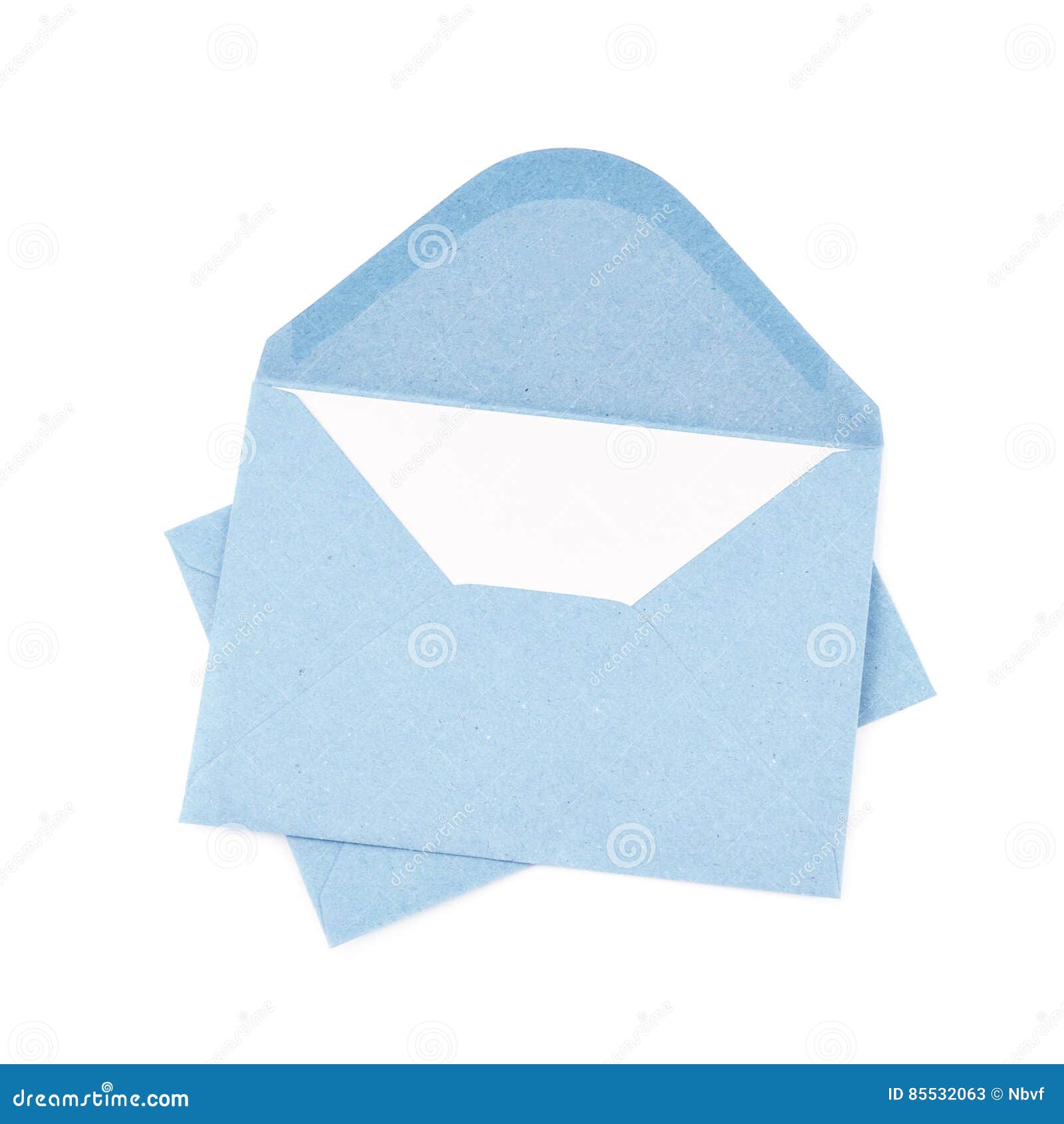Blue Paper Envelope Isolated Stock Image - Image of email, message ...