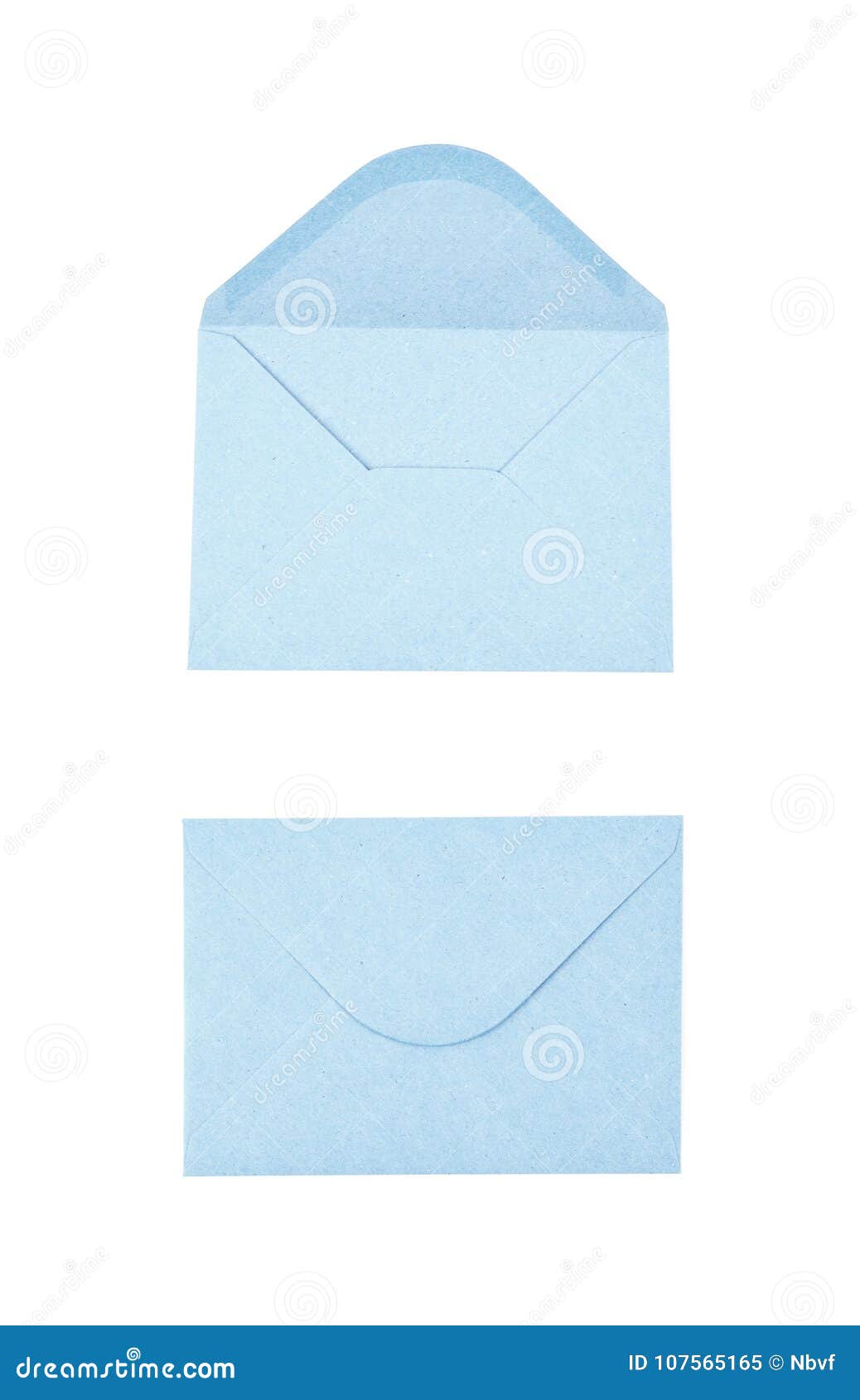 Blue Paper Envelope Isolated Stock Image - Image of card, package ...
