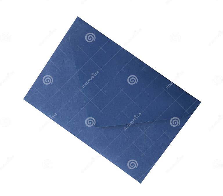 Blue Paper Envelope Isolated. Mail Service Stock Photo - Image of ...
