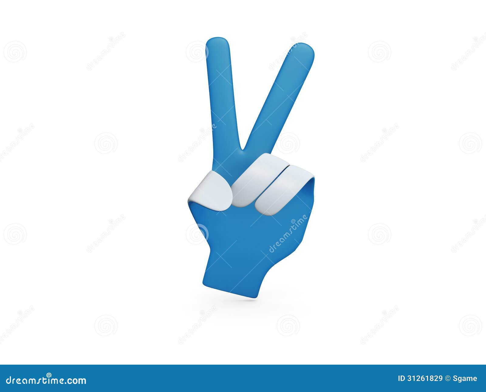 Blue paper hand yeah stock illustration. Illustration of scissors ...