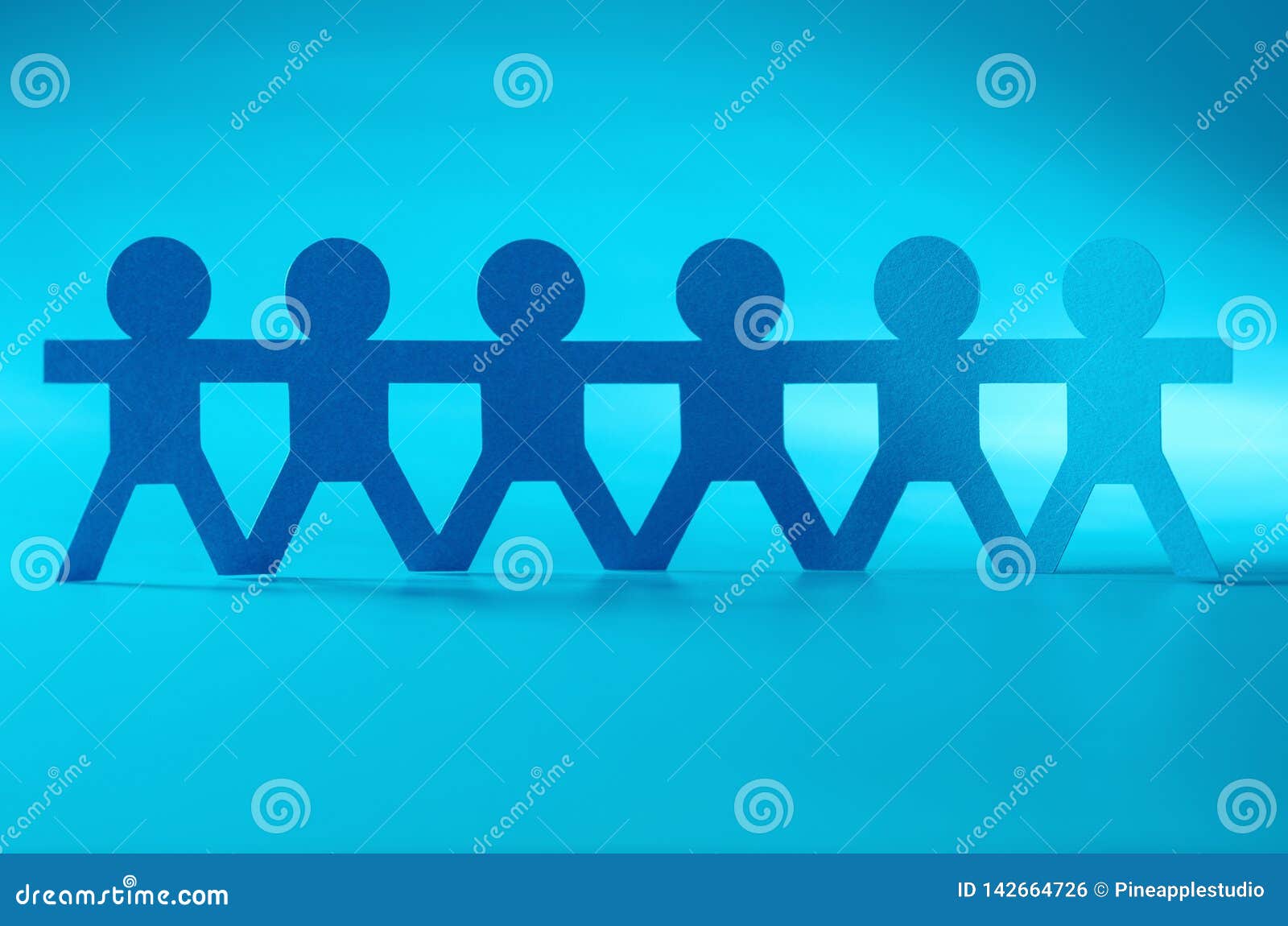 Paper people chain stock photo. Image of connection - 142664726