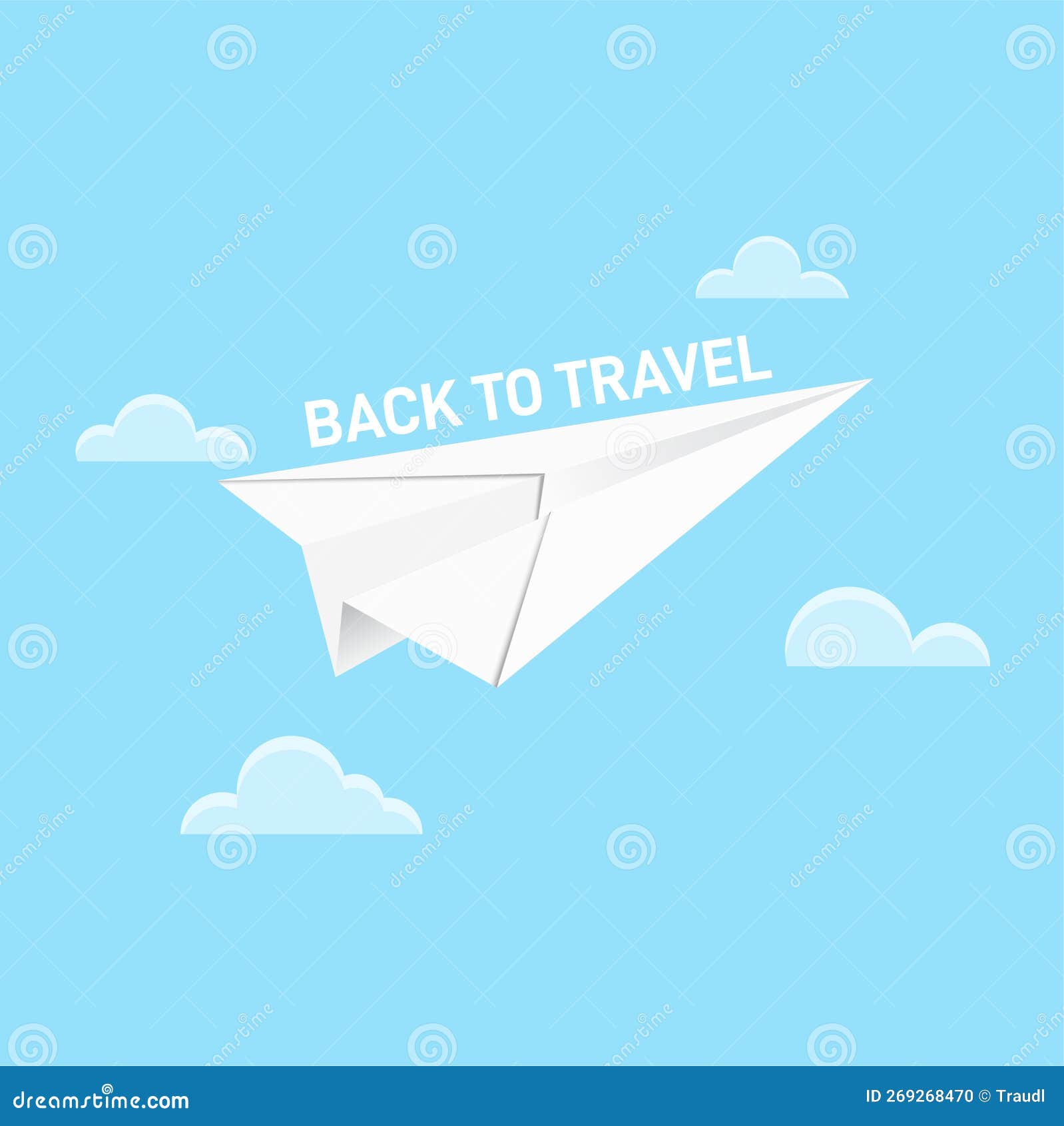 Blue Paper Plane Flying. Message Has Been Sent. Delivering a Message ...