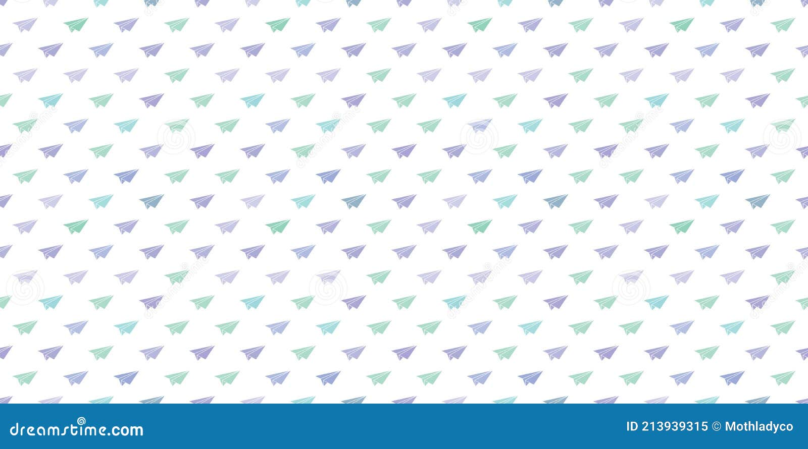 Blue Paper Plane Seamless Repeat Pattern Vector Background Stock Vector ...