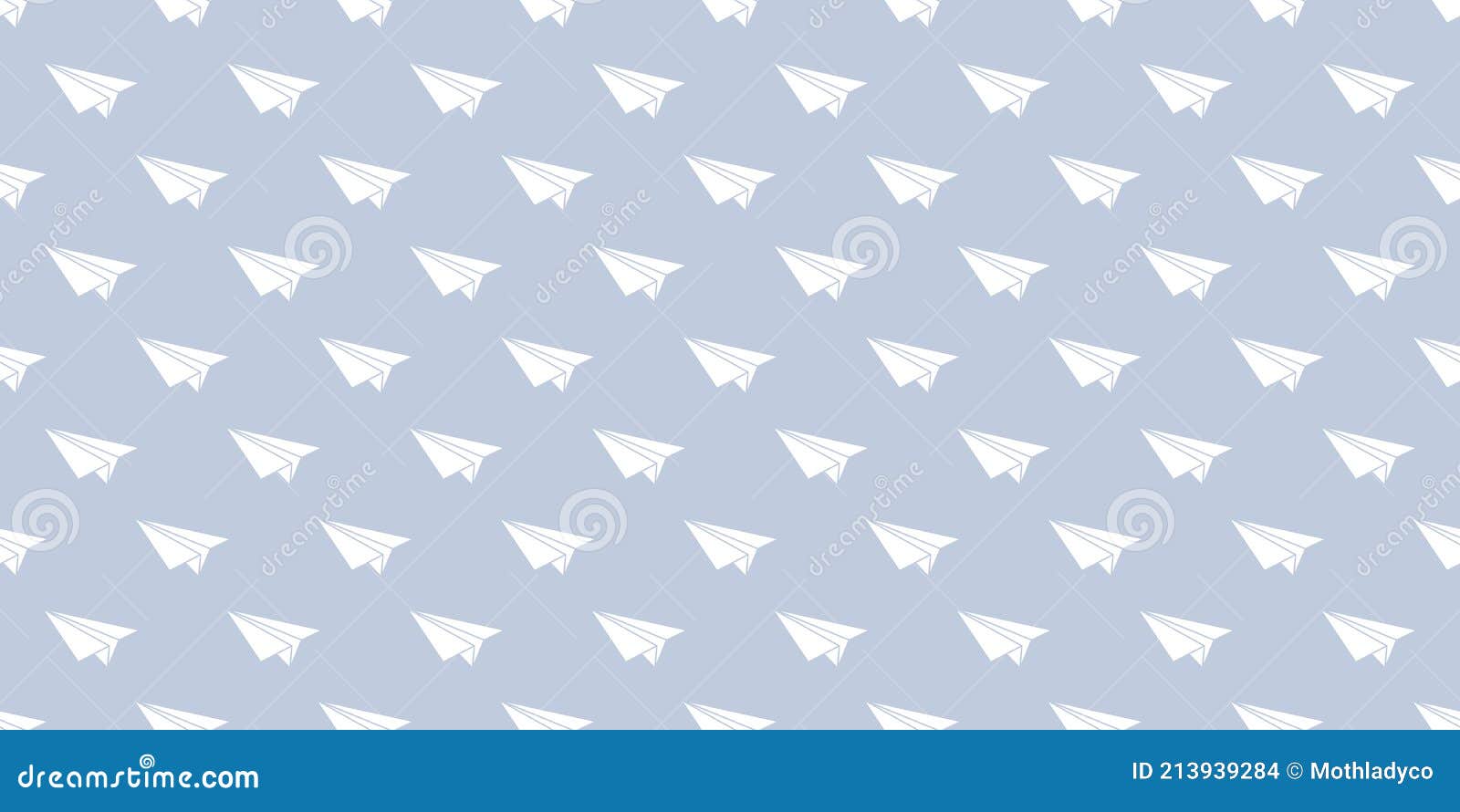 Blue Paper Plane Seamless Repeat Pattern Vector Background Stock Vector ...
